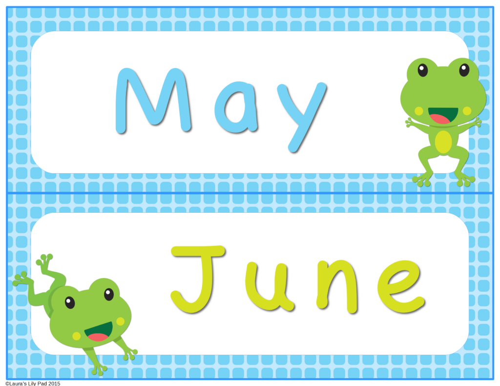 Frog Calendar Months of the Year | Made By Teachers
