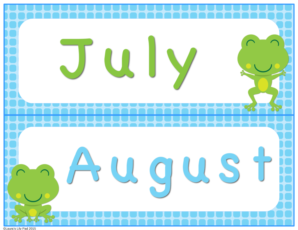 Frog Calendar Months of the Year | Made By Teachers