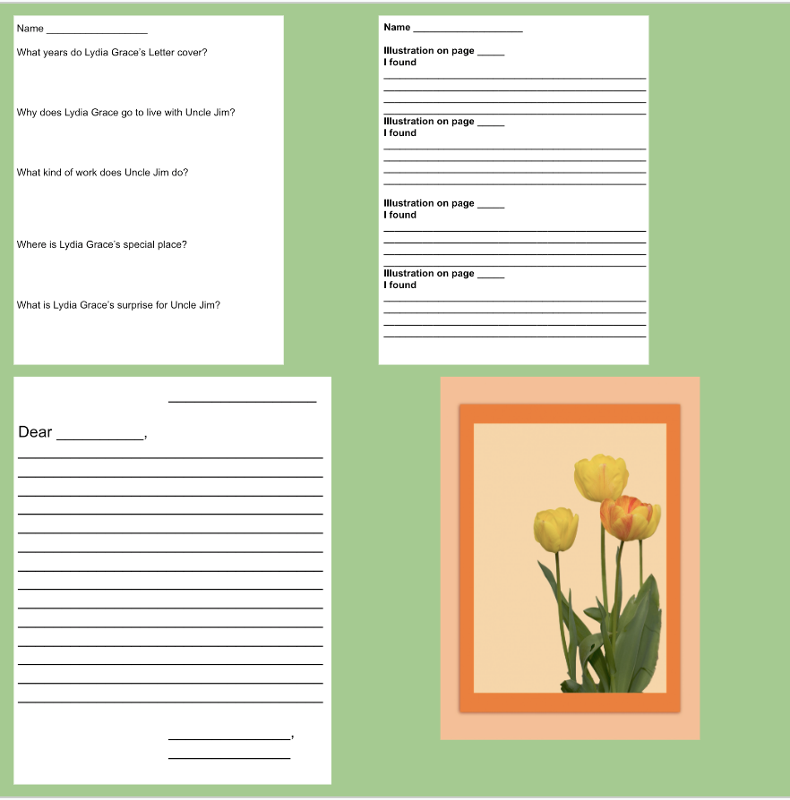 THE GARDENER BY SARAH STEWART READING COMPREHENSION & ACTIVITY UNIT ...