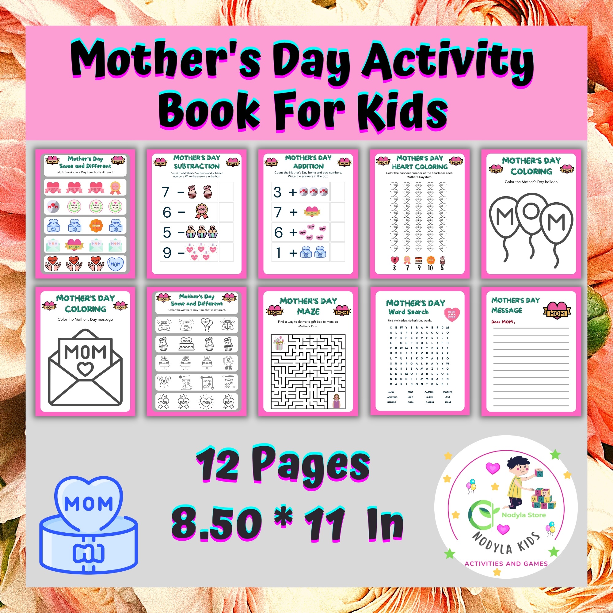 Mother's Day Activity Book For Kids | Mother's Day Activities | Made By ...