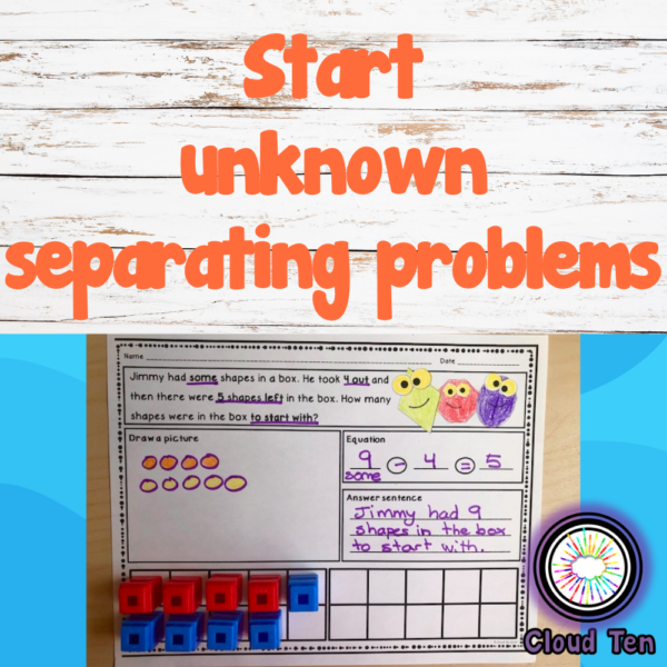 Start unknown separating word problems | Made By Teachers