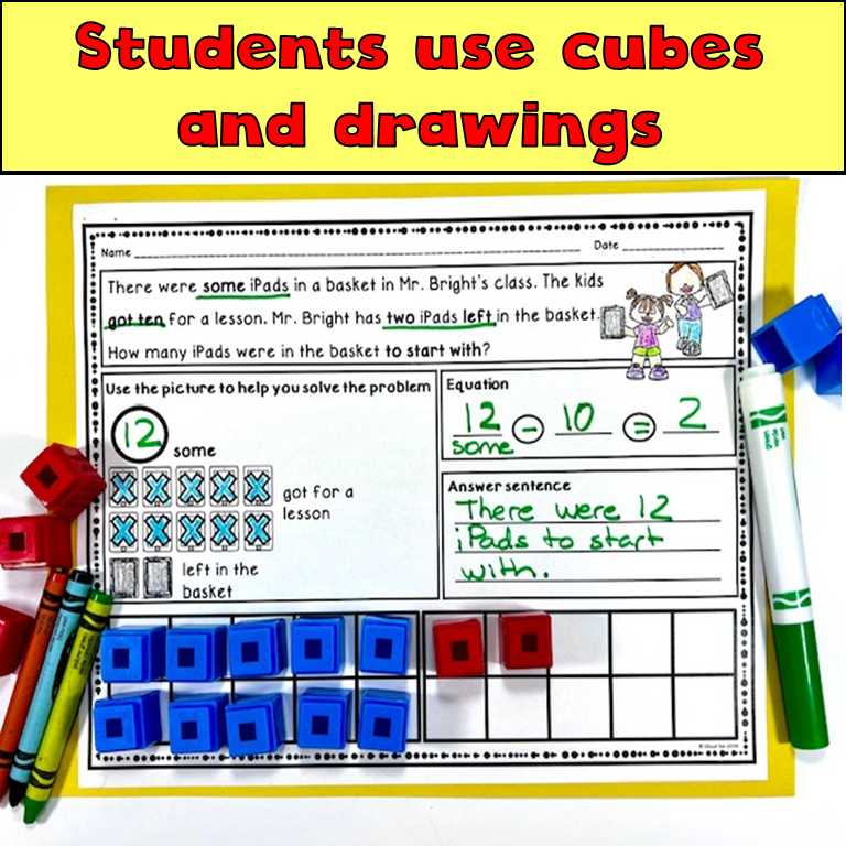 Start unknown separating word problems | Made By Teachers