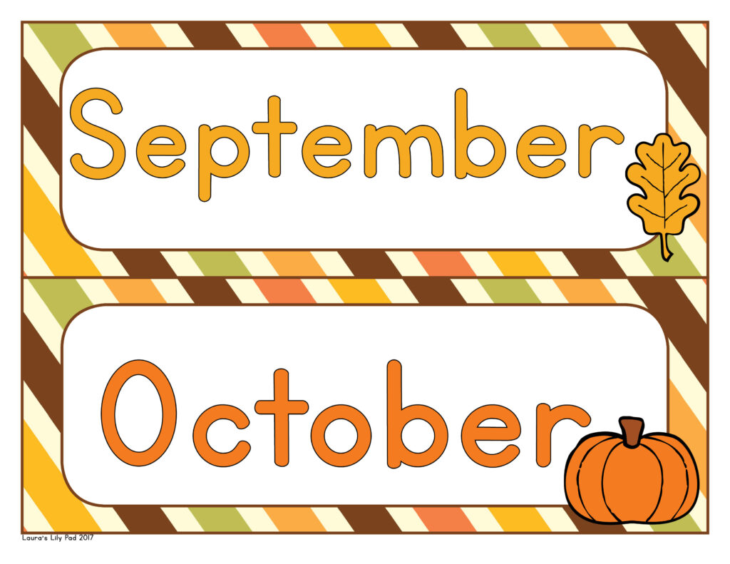 Fall Calendar Set | Made By Teachers