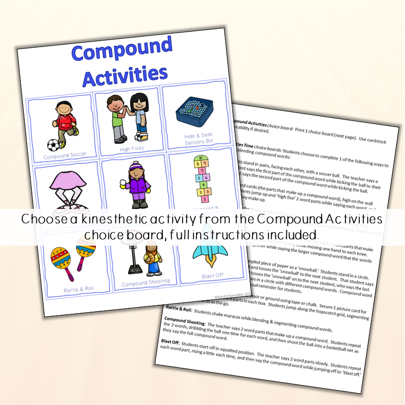 Blending & Segmenting Compound Words Games & Activities for ...