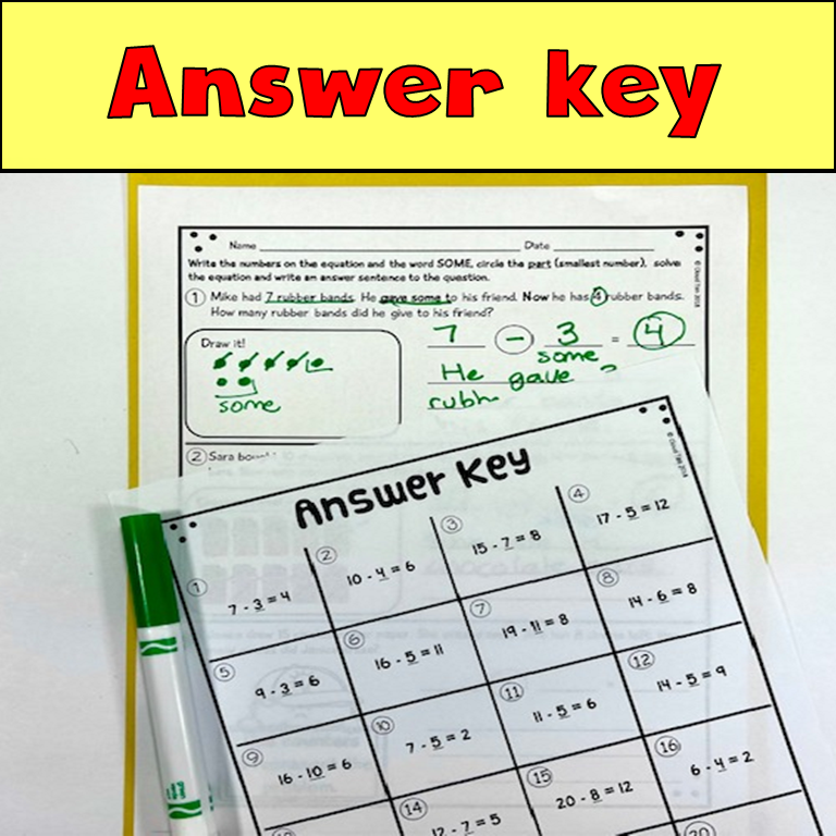 Change unknown separating word problems | Made By Teachers