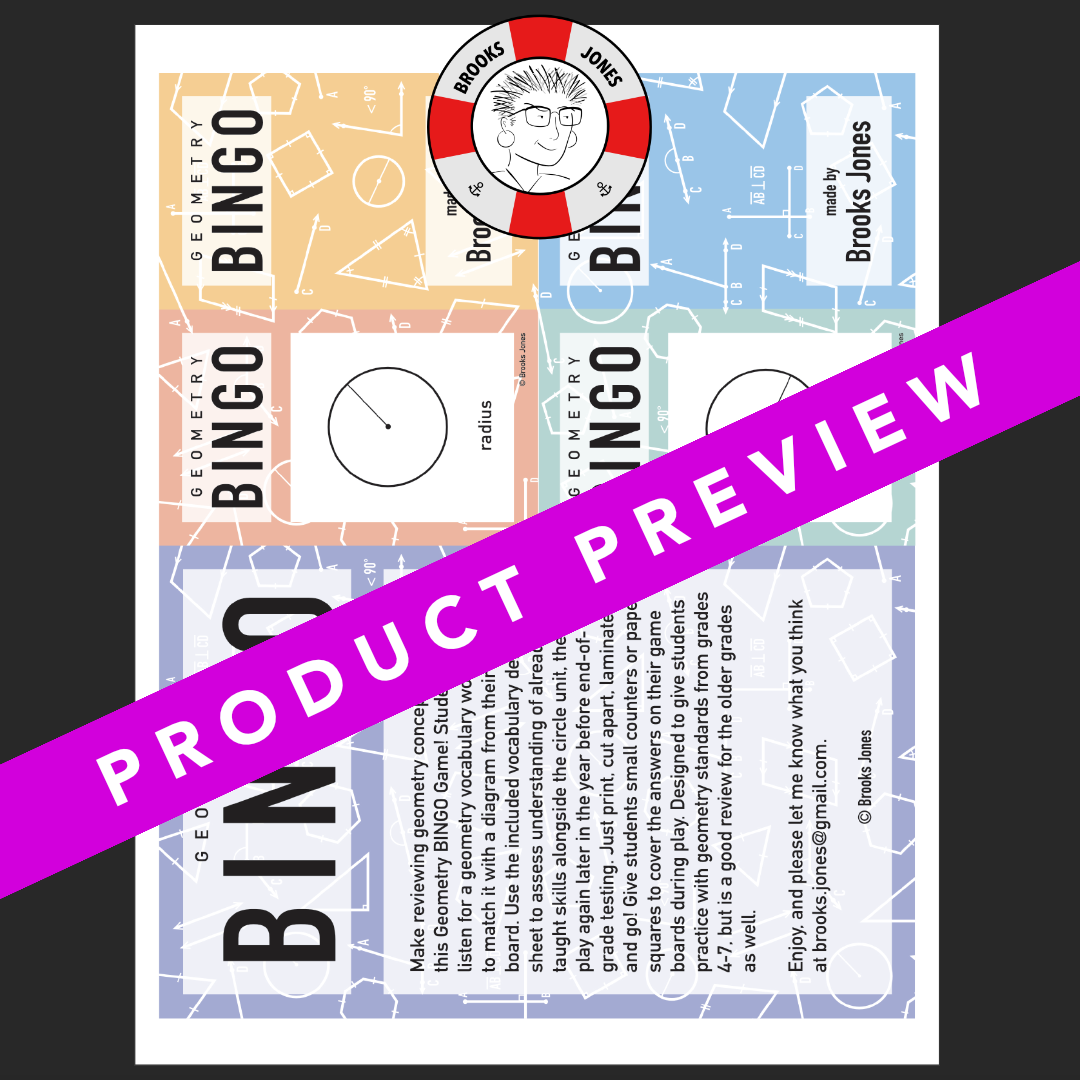 Grade 7 Geometry Bingo Game: 30 Cards and 34 Concepts! | Made By Teachers