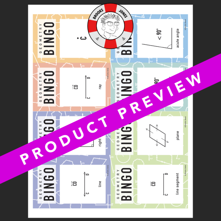 Grade 7 Geometry Bingo Game: 30 Cards and 34 Concepts! | Made By Teachers