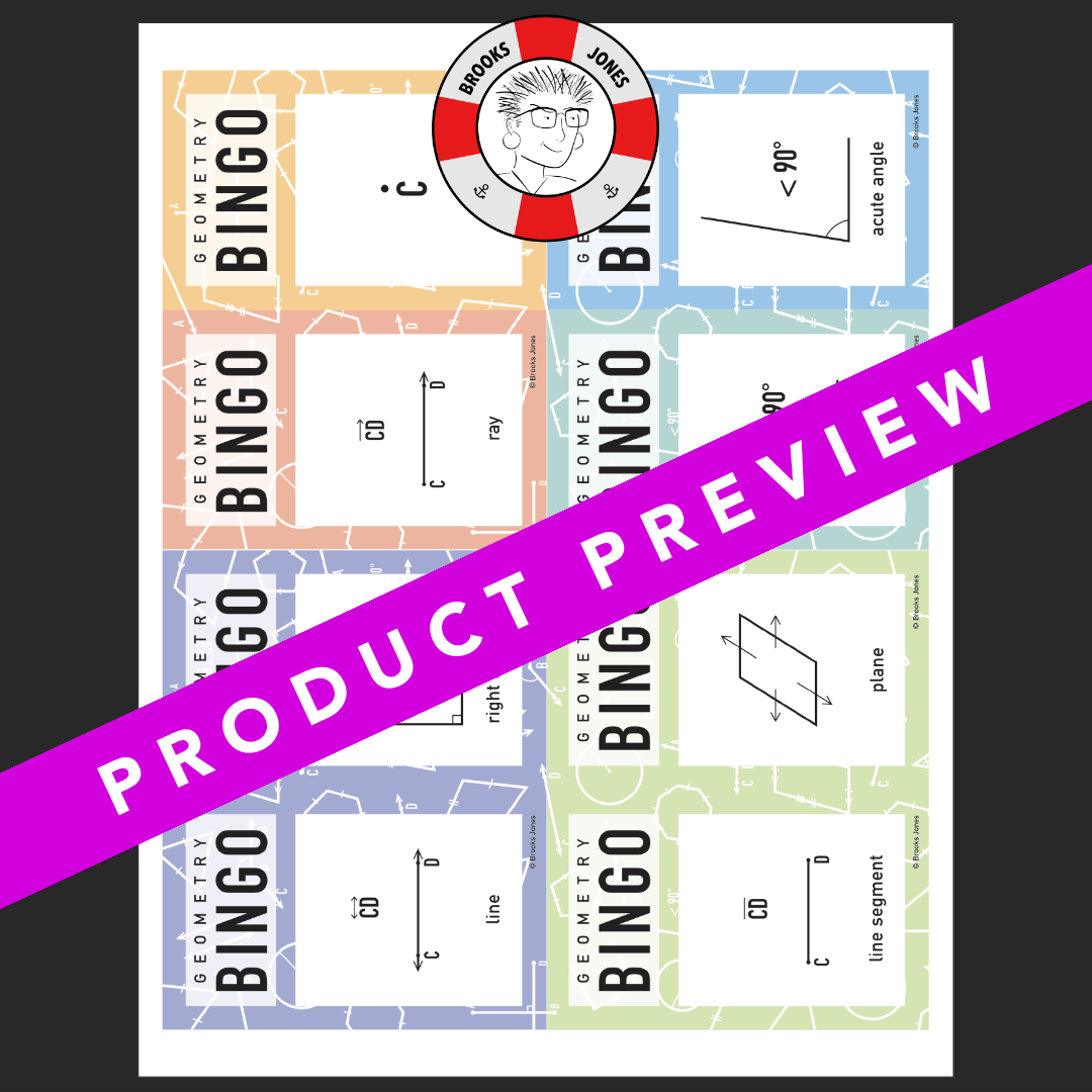 Grade 7 Geometry Bingo Game: 30 Cards and 34 Concepts! | Made By Teachers