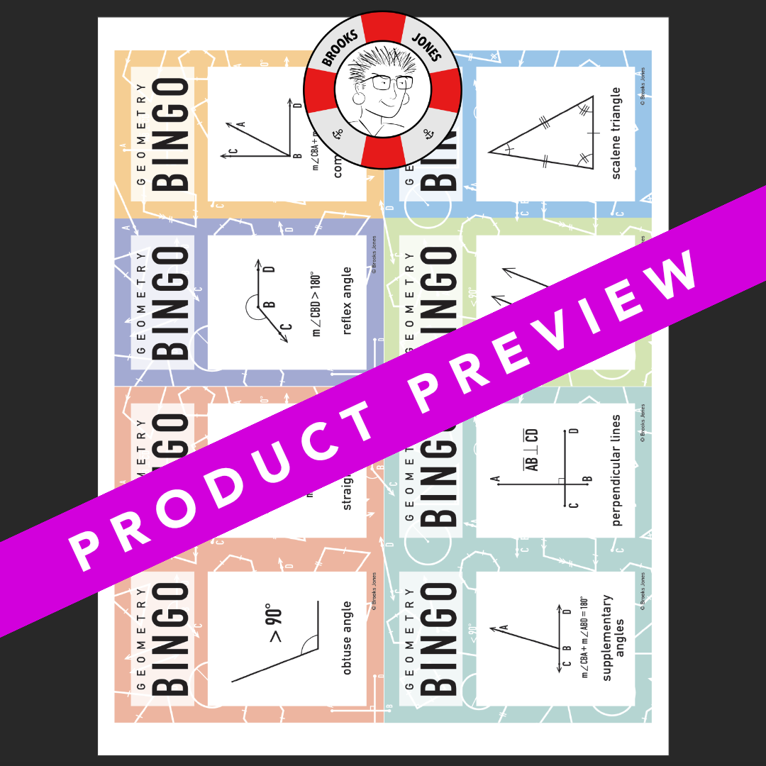 Grade 7 Geometry Bingo Game: 30 Cards and 34 Concepts! | Made By Teachers