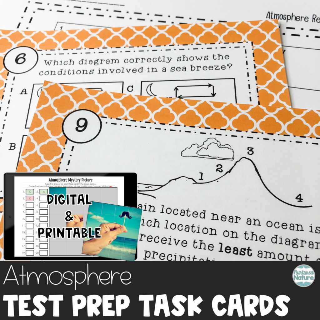 Weather and Climate Science Review Task Cards – Mountains Land Breeze ...