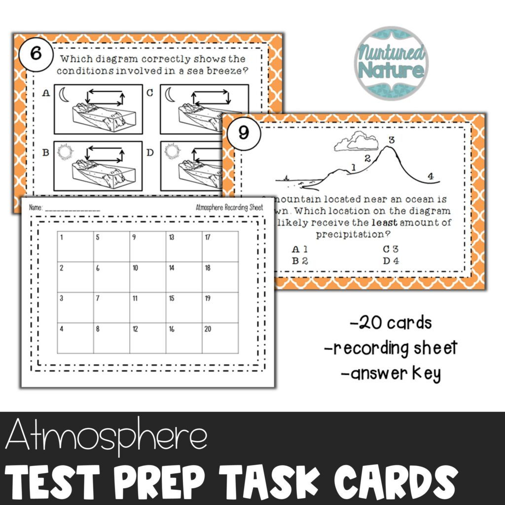 Weather and Climate Science Review Task Cards – Mountains Land Breeze ...