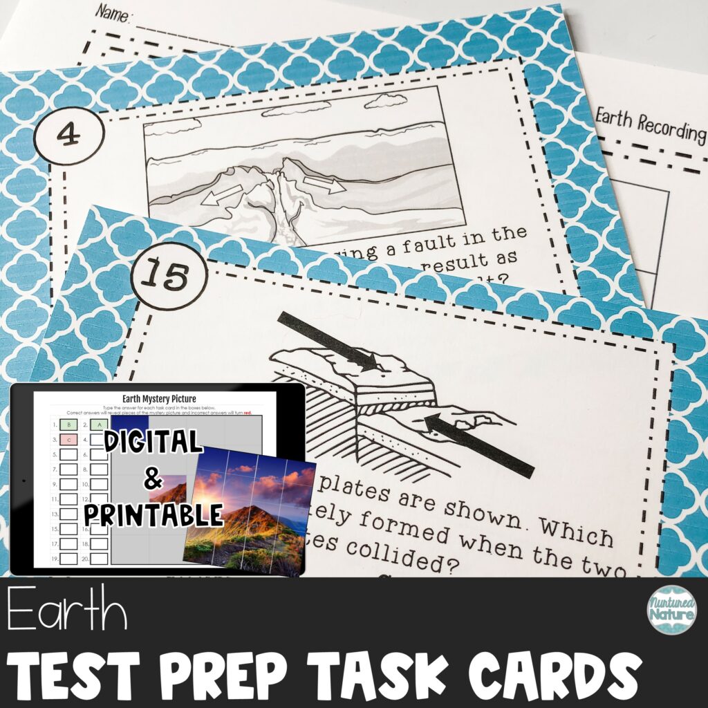 Earth Science Review Test Prep Task Cards - Internal Forces ...