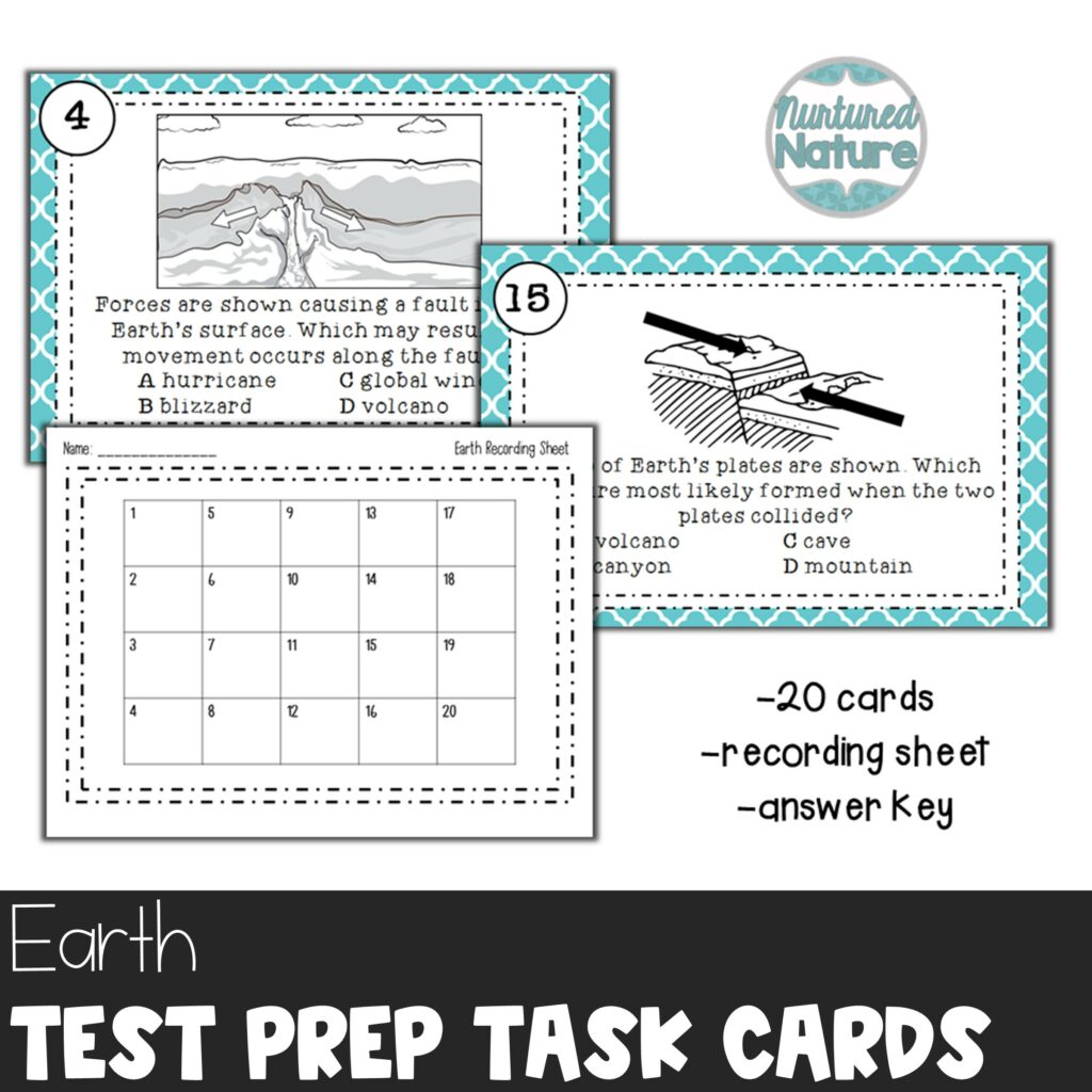 Earth Science Review Test Prep Task Cards - Internal Forces ...