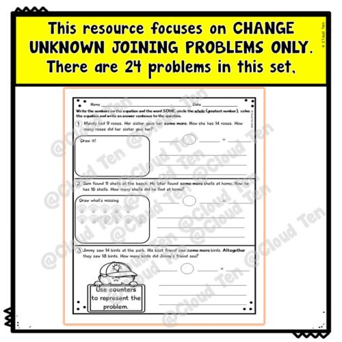 Change unknown joining word problems | Made By Teachers