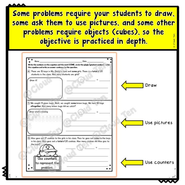 Change unknown joining word problems | Made By Teachers