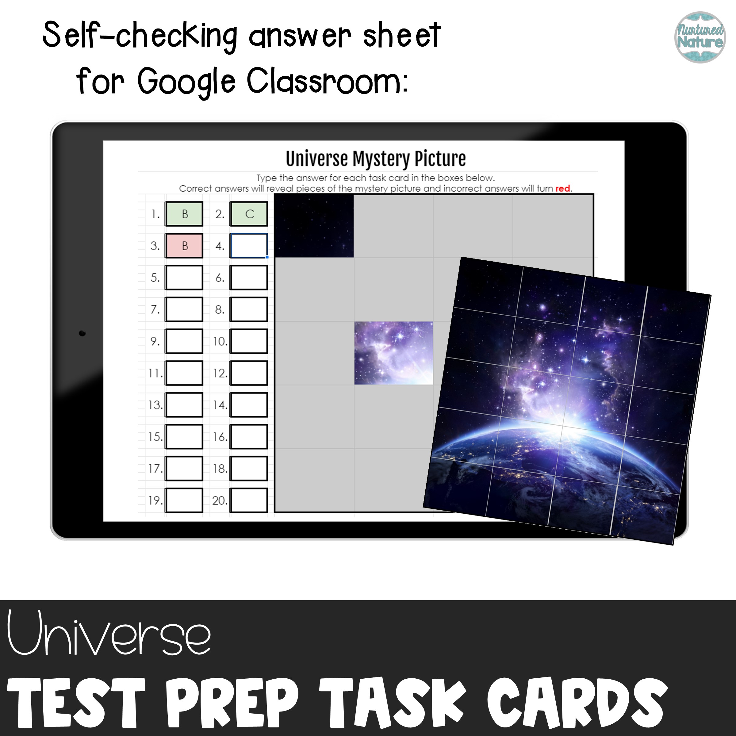 Universe Science Review Test Prep Task Cards – Planets in Solar System ...