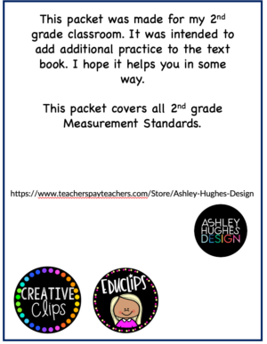 2nd Grade Measurement Standards All Covered 200 Pages - Made By Teachers