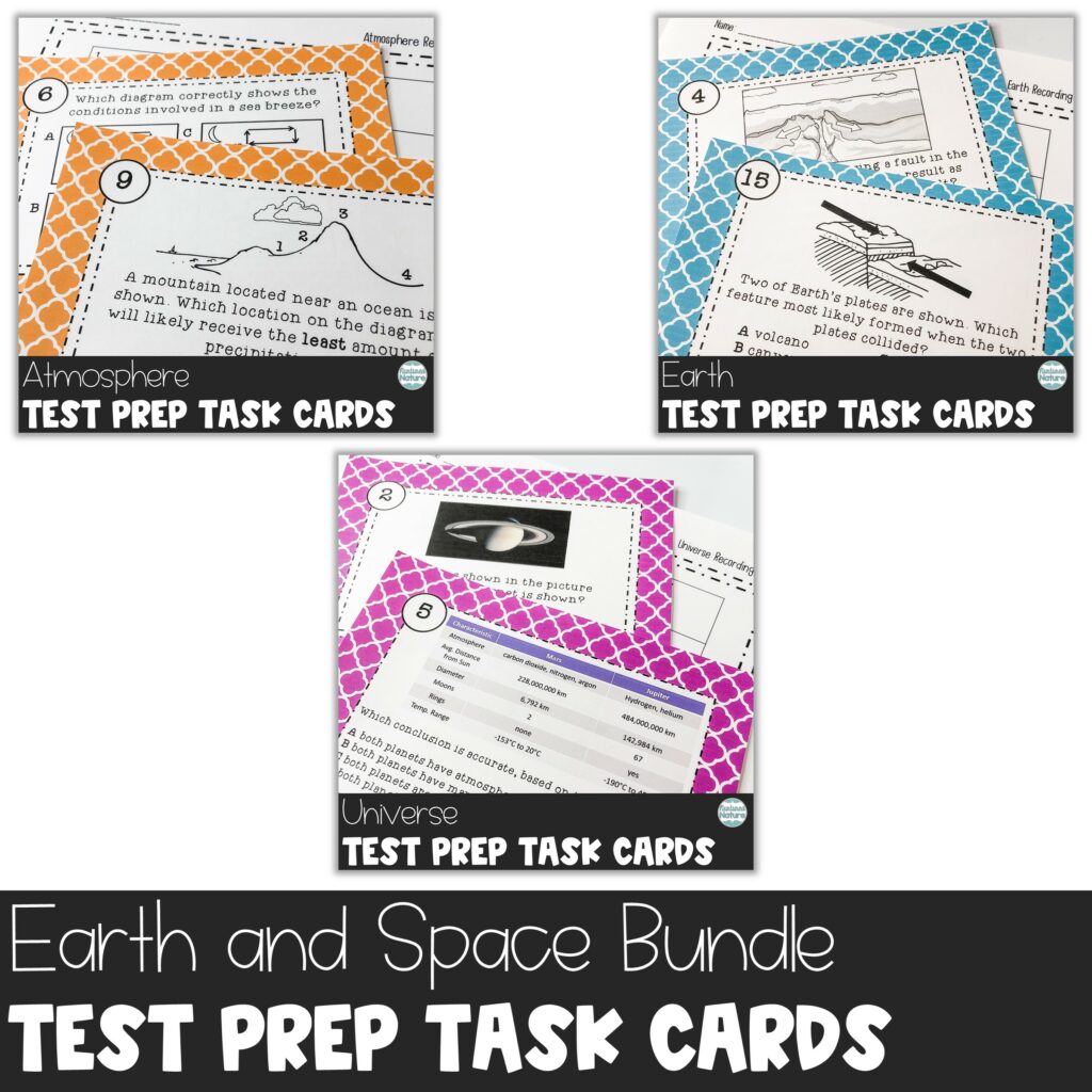 Earth Science Test Prep Task Cards for 5th Grade Bundle – Digital and ...