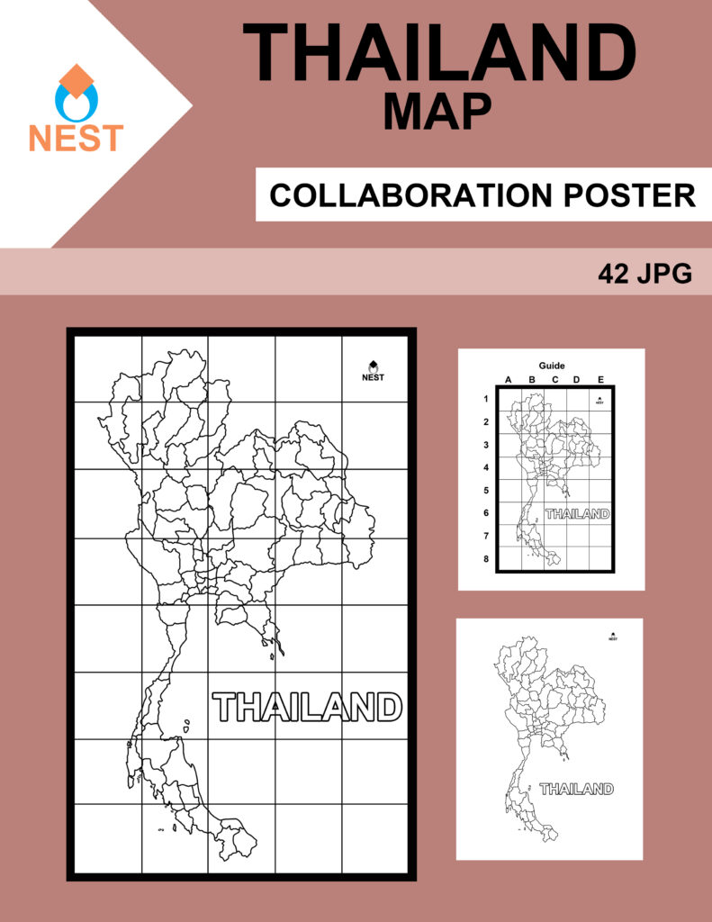 Thailand Map Collaboration Poster | Made By Teachers