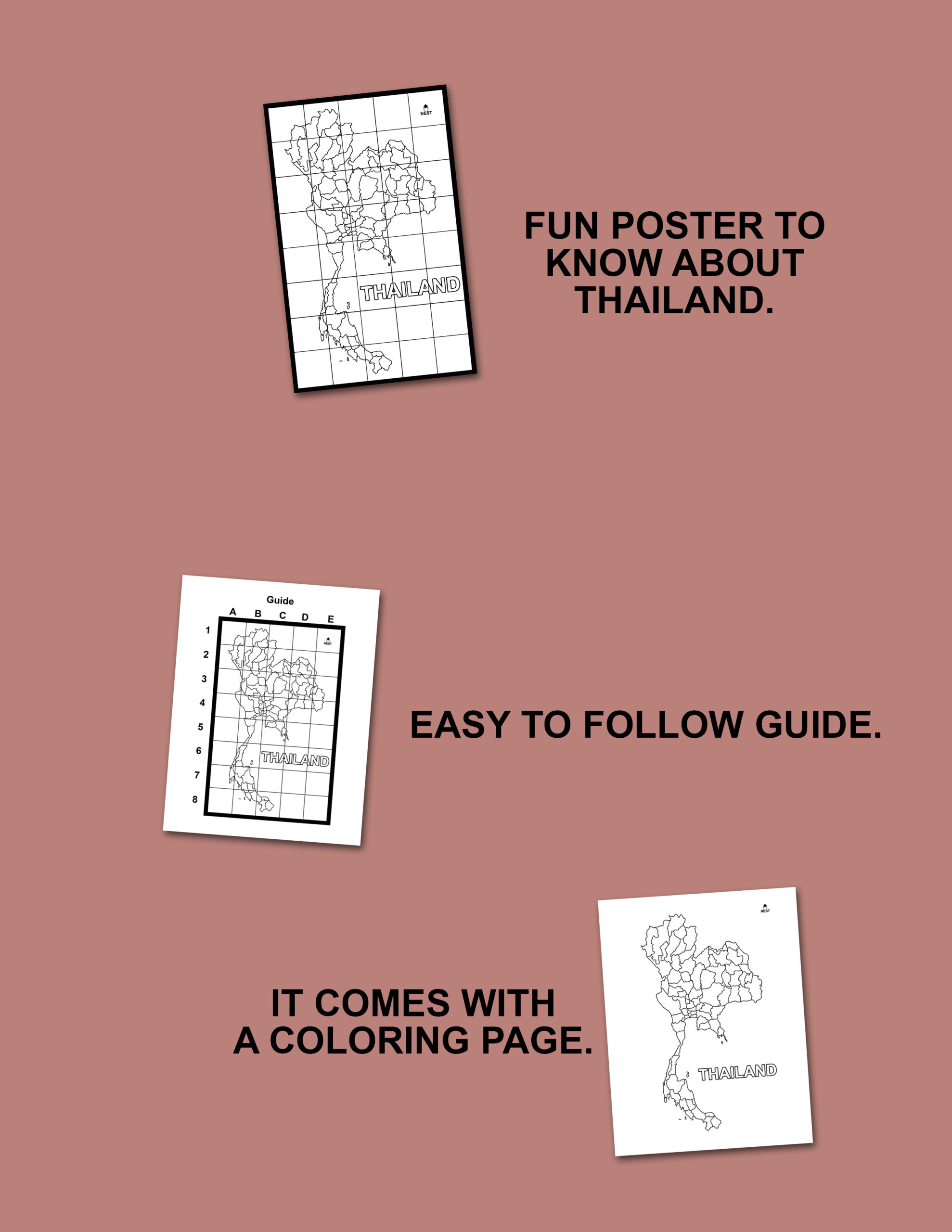 Thailand Map Collaboration Poster | Made By Teachers
