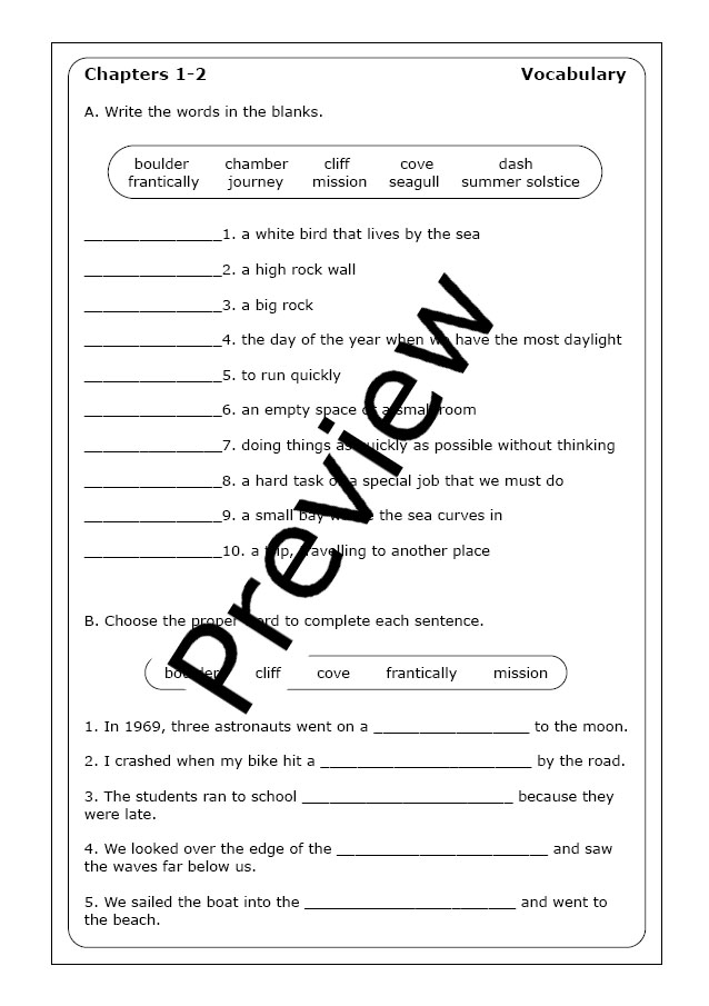 Merlin Mission #3 "Summer of the Sea Serpent" worksheets | Made By Teachers
