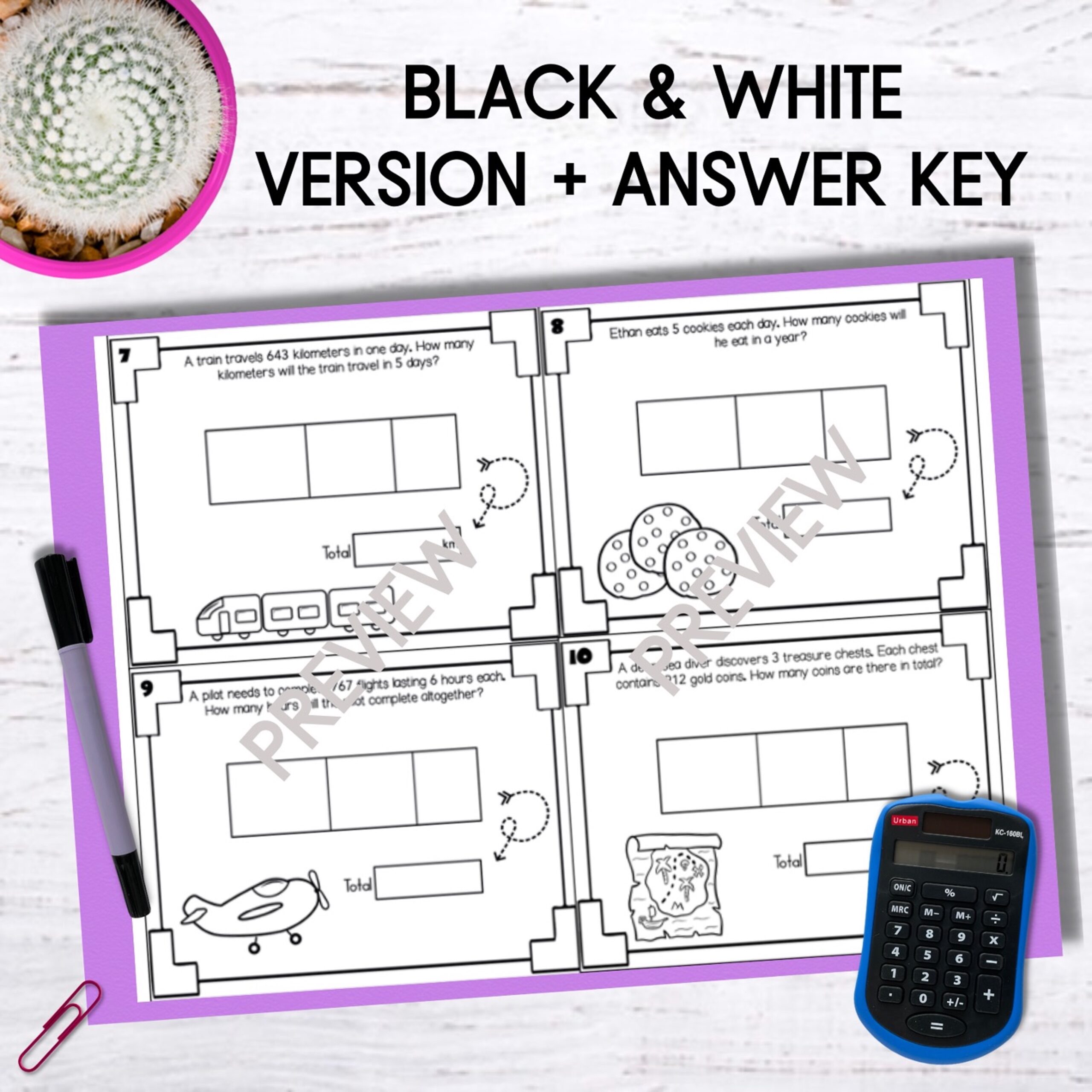 Area Model Multiplication Word Problems 3x1 & 4x1 digits Google Slides ...