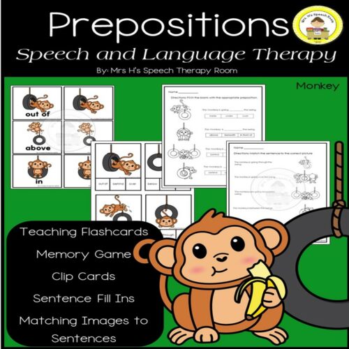 Prepositions and Positional Concepts Monkey Themed | Made By Teachers
