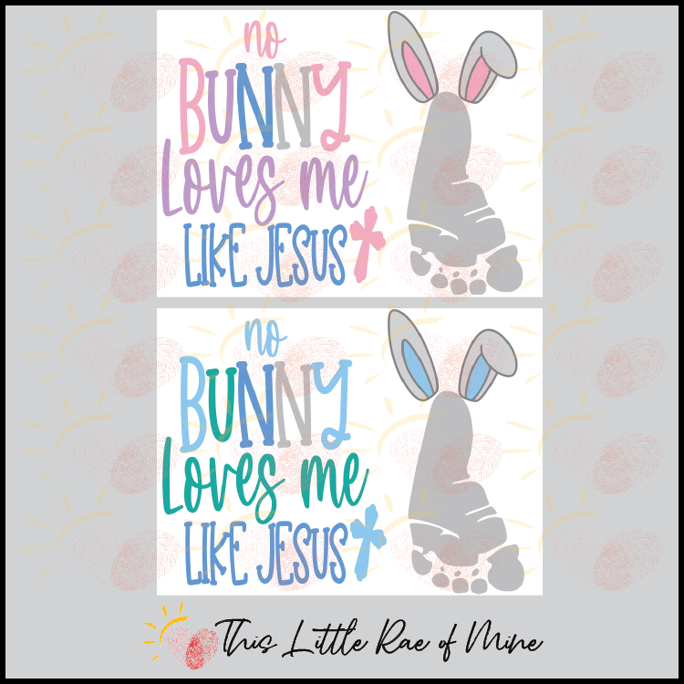 No Bunny Love me like Jesus - Religious Easter - Footprint Art ...