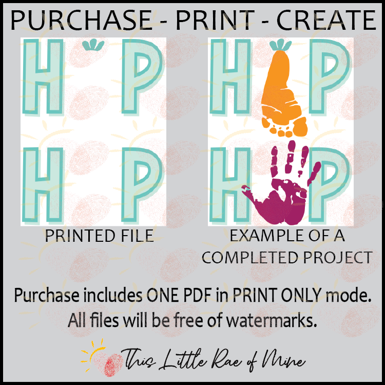 Hip Hop - Easter - Carrot - Handprint Art - Footprint Art - Keepsake ...