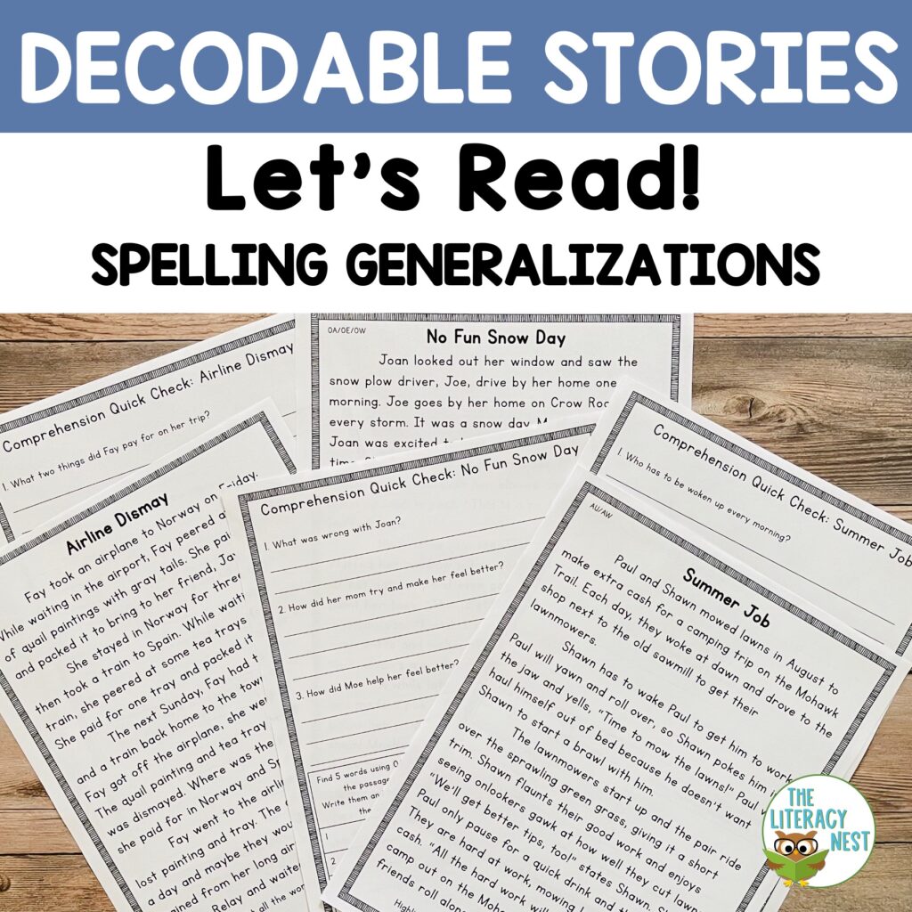 Decodable Passages for Spelling Rules and Orton Gillingham Lessons ...