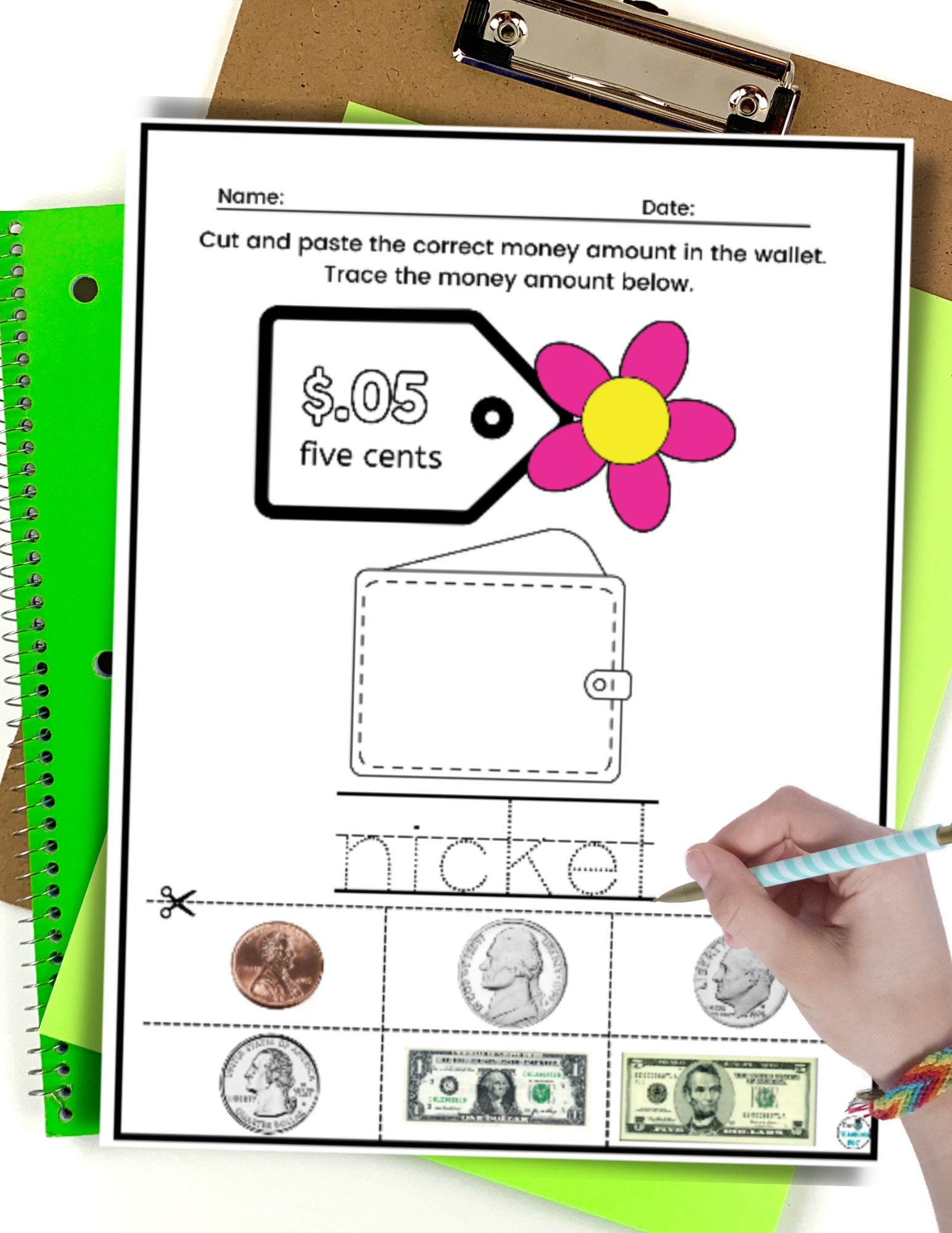 Spring Matching and Counting Money Worksheets | Made By Teachers