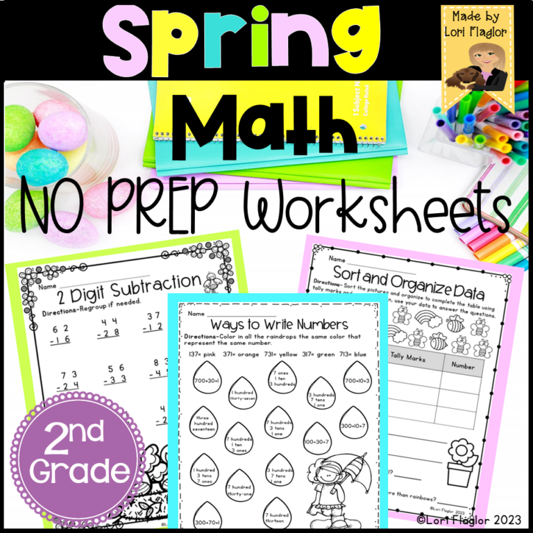 Spring 2nd Grade Math Worksheets | Made By Teachers
