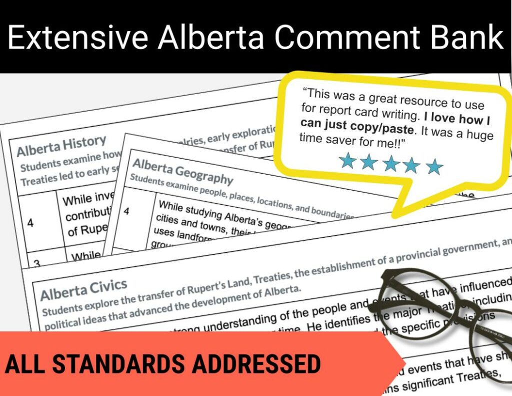 Social Studies Report Card Comments - Ontario, Alberta and BC Grade 4 ...