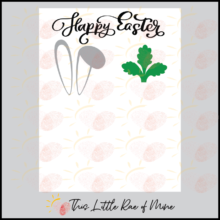 Happy Easter - Carrot - Bunny - Footprint Art - Handprint - Keepsake ...
