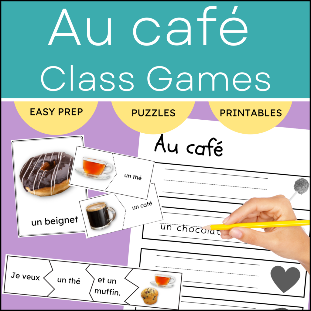 French Au Café Games, Worksheets, and Puzzles | Made By Teachers