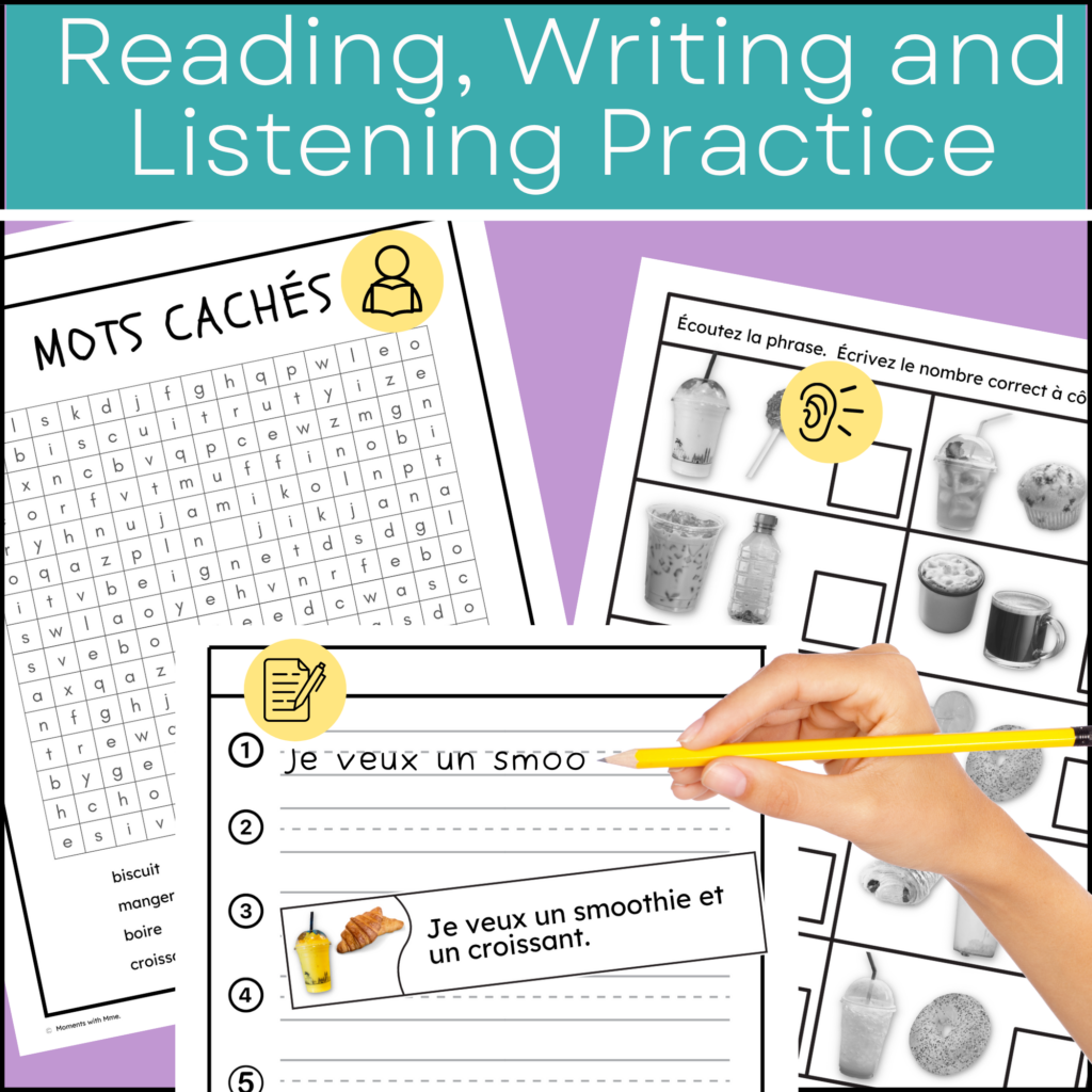 French Au Café Games, Worksheets, and Puzzles | Made By Teachers