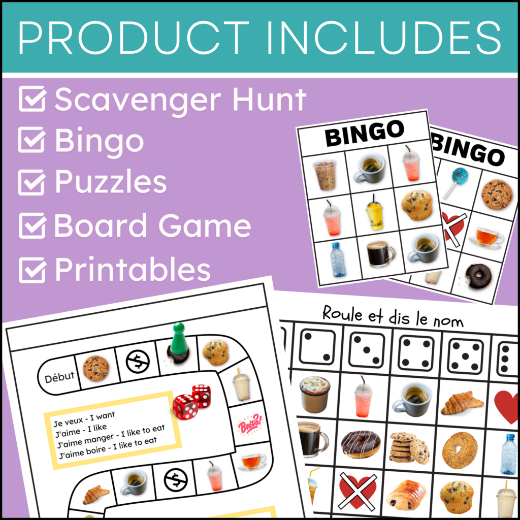 French Au Café Games, Worksheets, and Puzzles | Made By Teachers