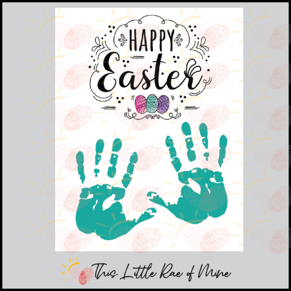 Happy Easter - Handprint Art - Keepsake - Printable – Footprint Art ...
