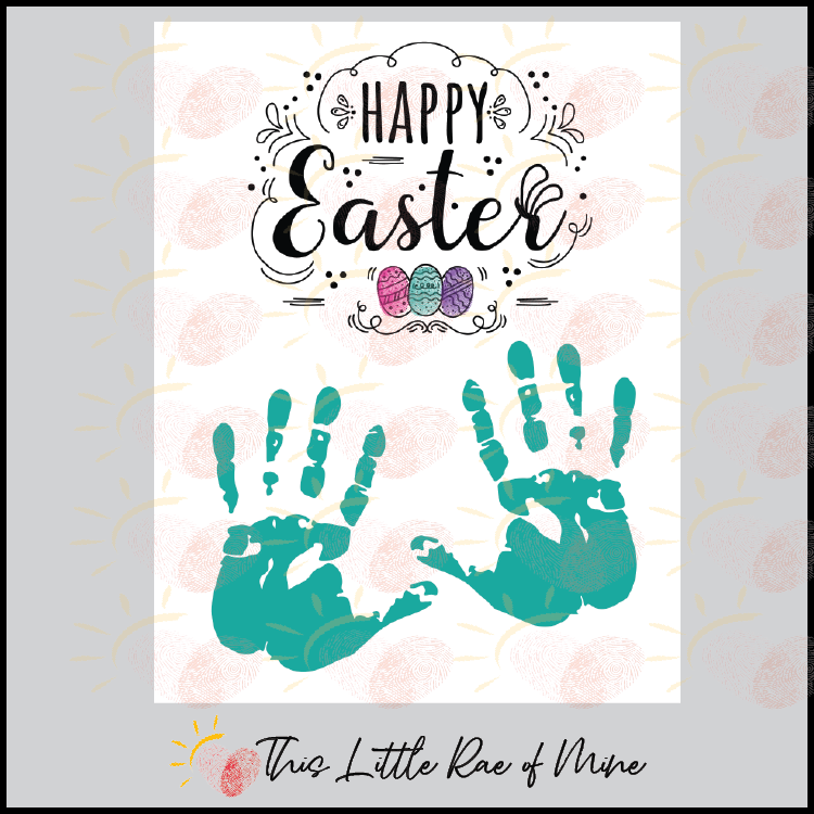 Happy Easter - Handprint Art - Keepsake - Printable – Footprint Art ...