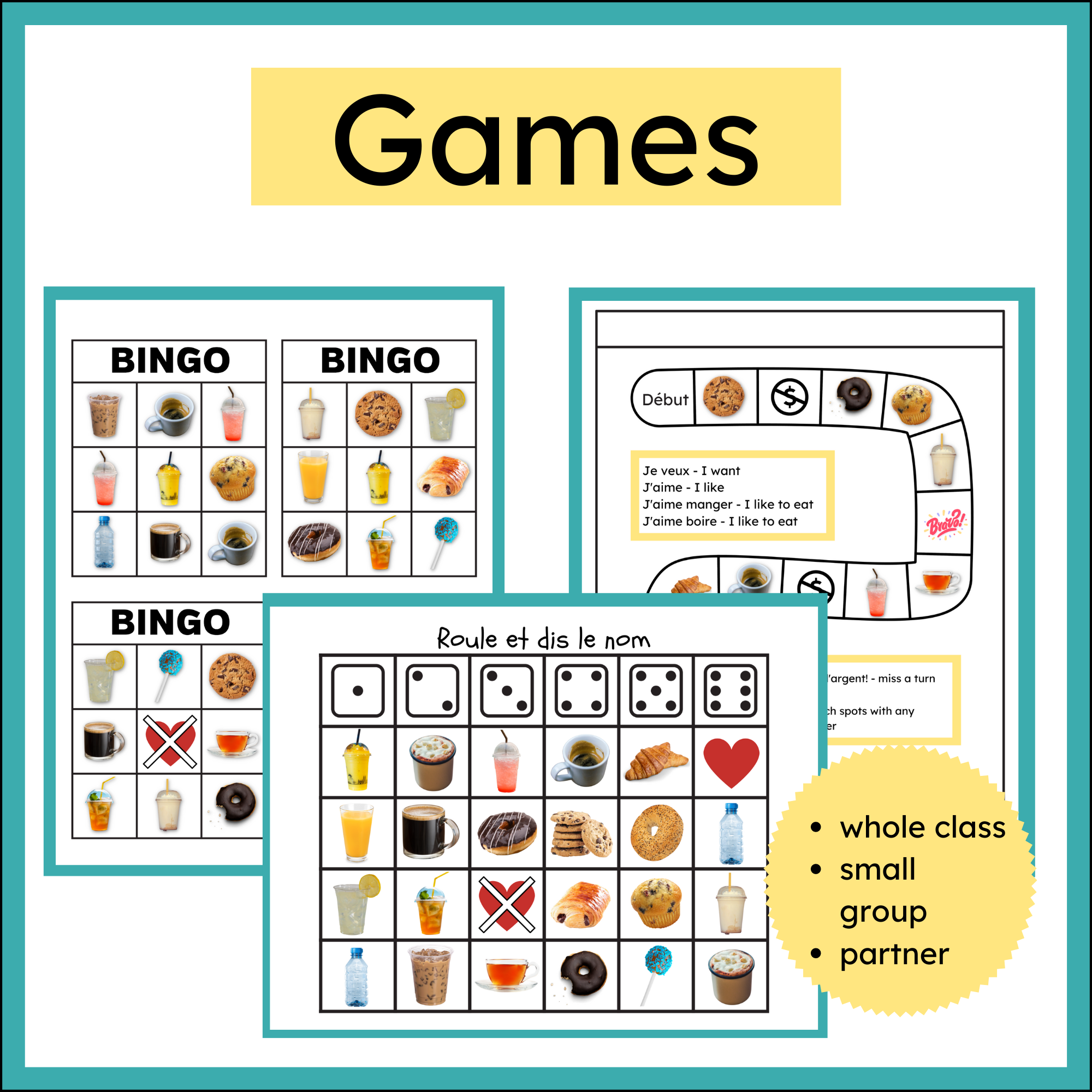French Au Café Games, Worksheets, and Puzzles | Made By Teachers