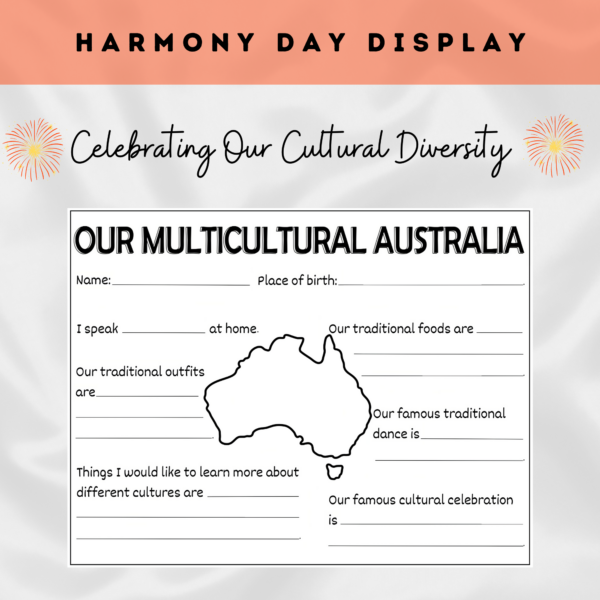 Harmony Day Display, Harmony Day Worksheet, Harmony Day activities ...