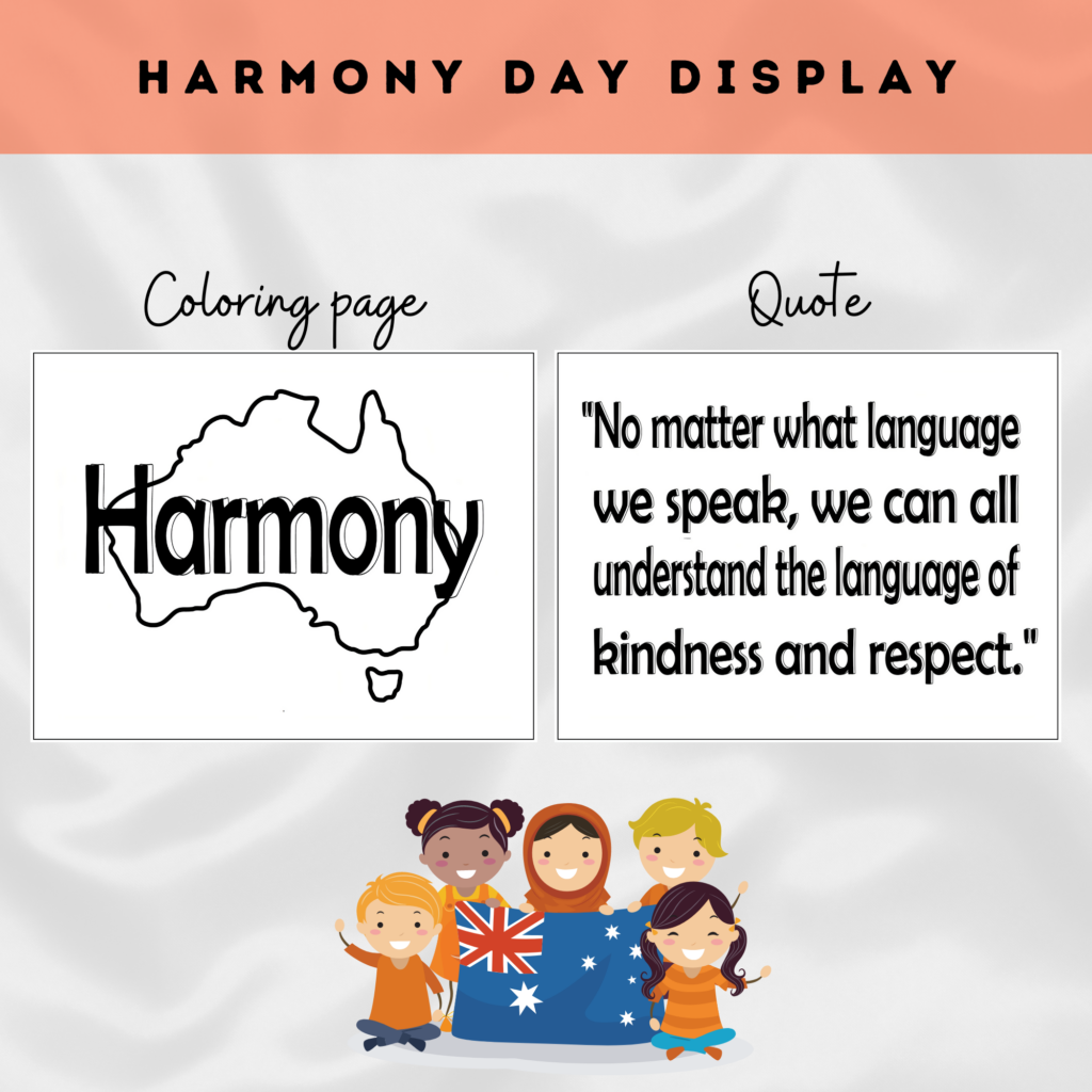 Harmony Day Display, Harmony Day Worksheet, Harmony Day activities ...