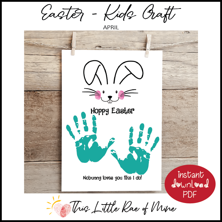 Some Bunny Loves You - Easter - Footprint handprint Art - Keepsake ...