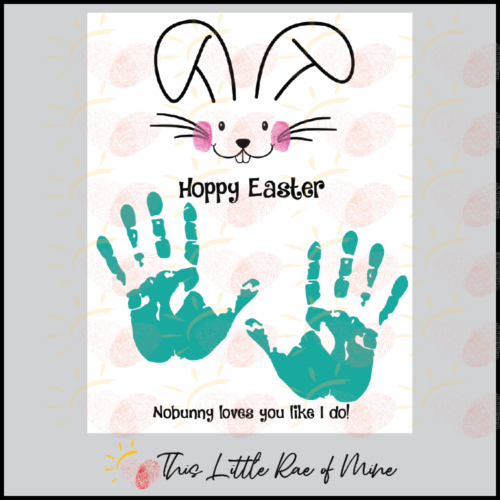 Hoppy Easter - Nobunny loves you like I do - Easter - Handprint Art ...