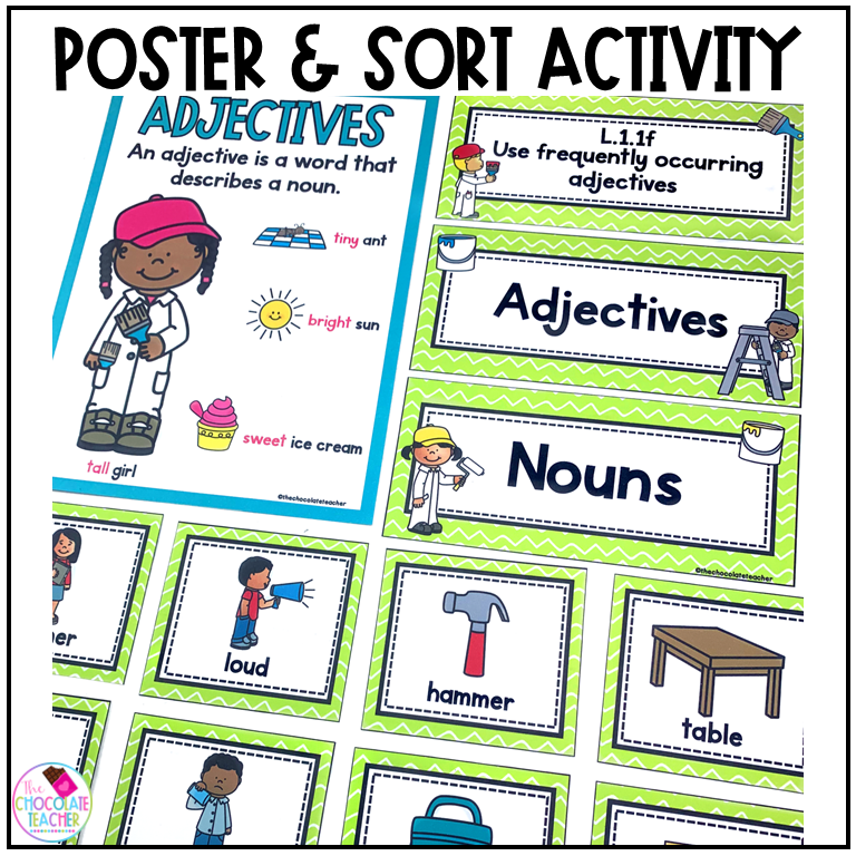 Adjectives 1st Grade Grammar Worksheets and Activities | Made By Teachers