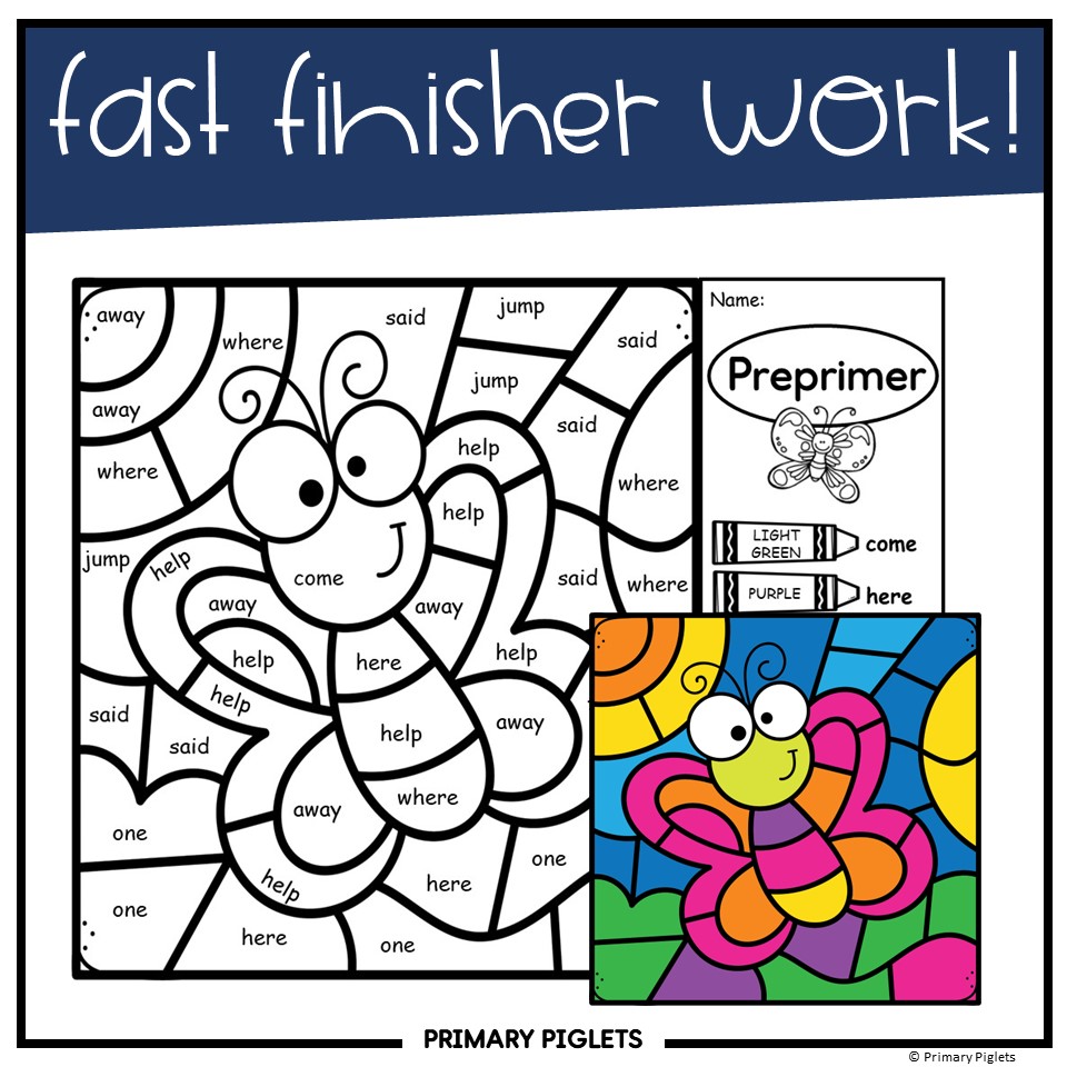 SPRING COLOR BY CODE SIGHT WORDS PREPRIMER | Made By Teachers