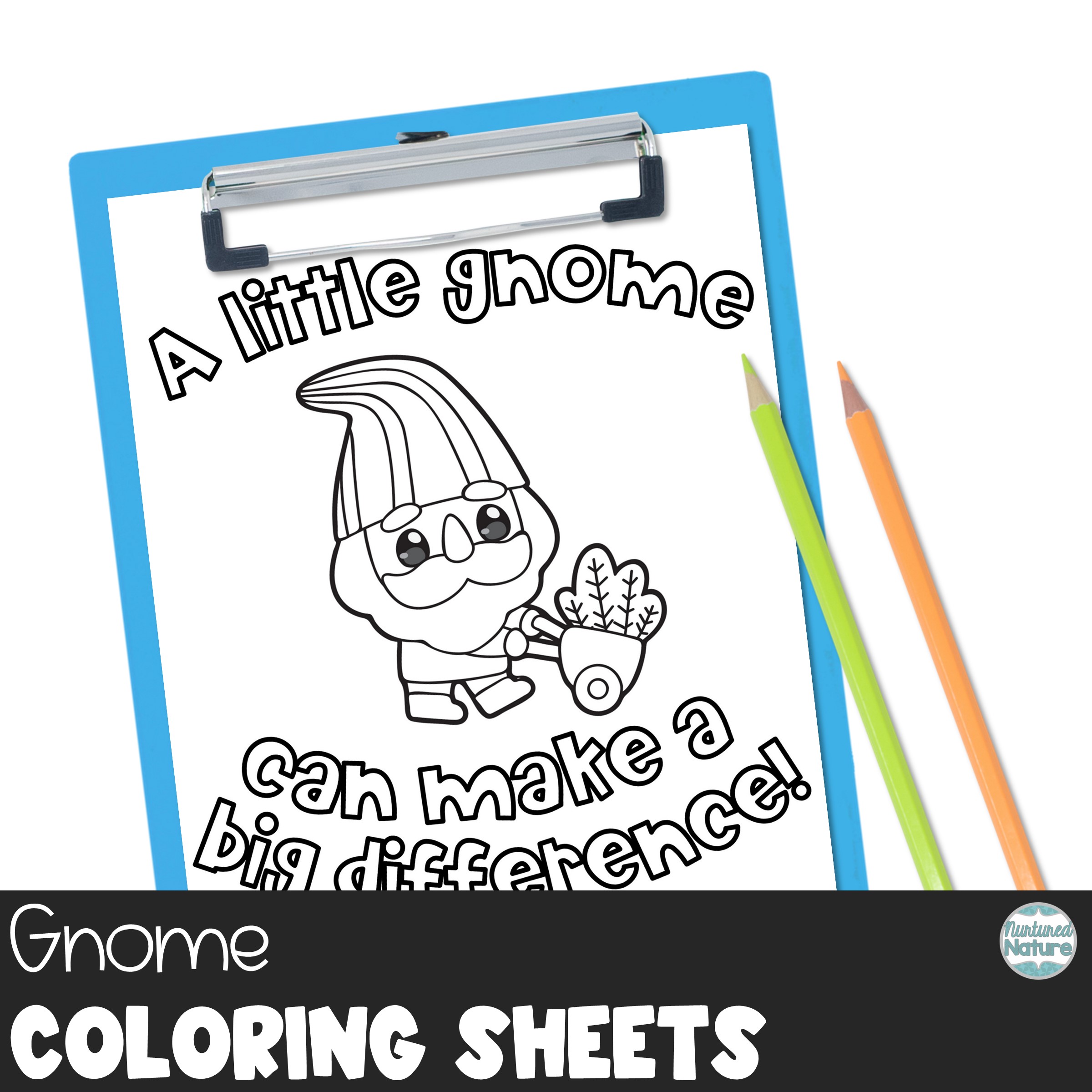 Spring Gnome Coloring Pages | Made By Teachers
