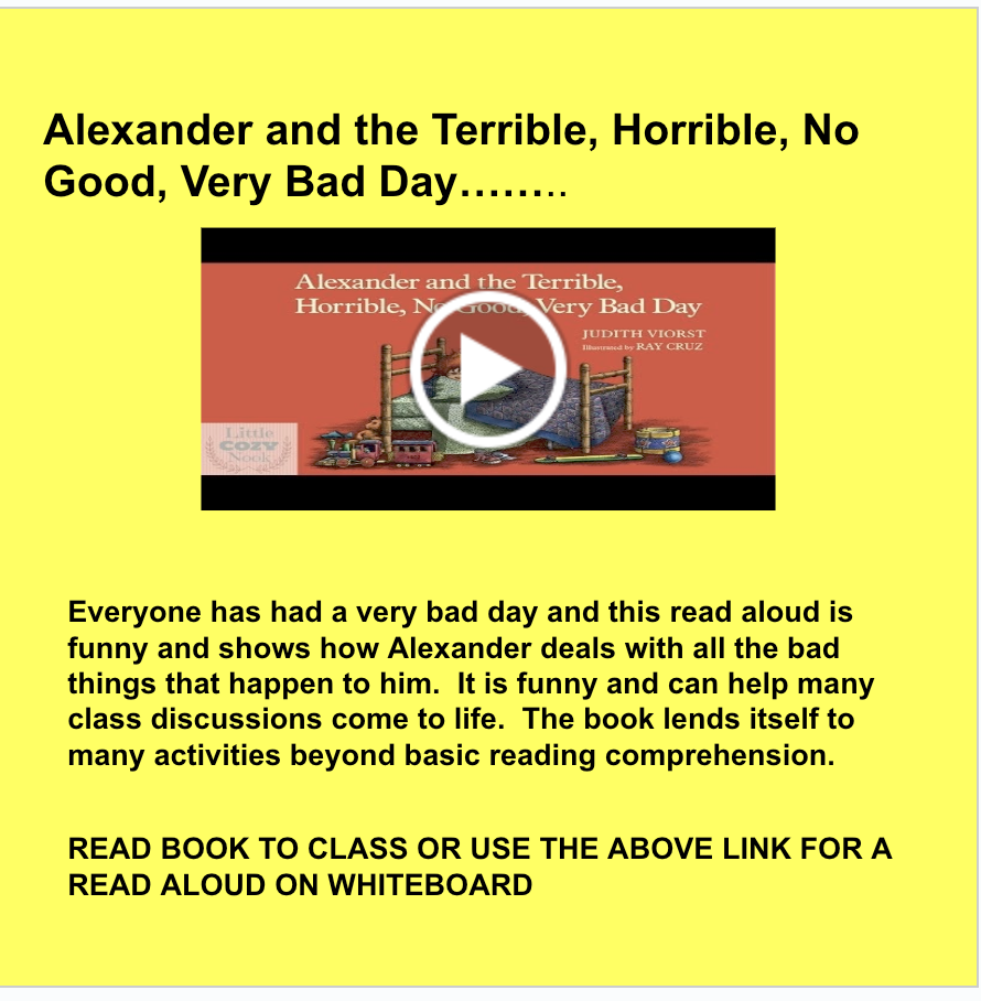 Alexander and the Terrible, Horrible, No Good, Very Bad Day Reading ...