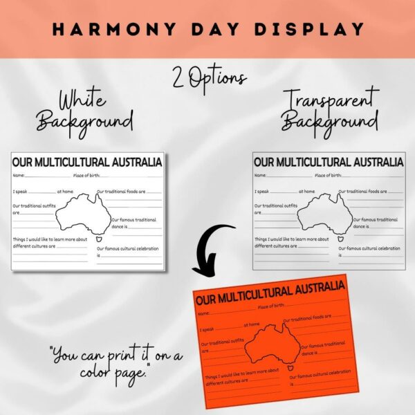 Harmony Day Display, Harmony Day Worksheet, Harmony Day activities ...
