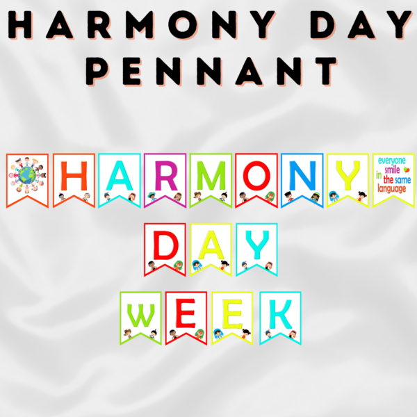 Harmony Day Pennant, Harmony Day decoration, Celebrate Harmony | Made ...